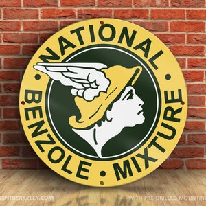 National Benzole Mixture – Petroliana Vintage Reproduction Gas Station ...