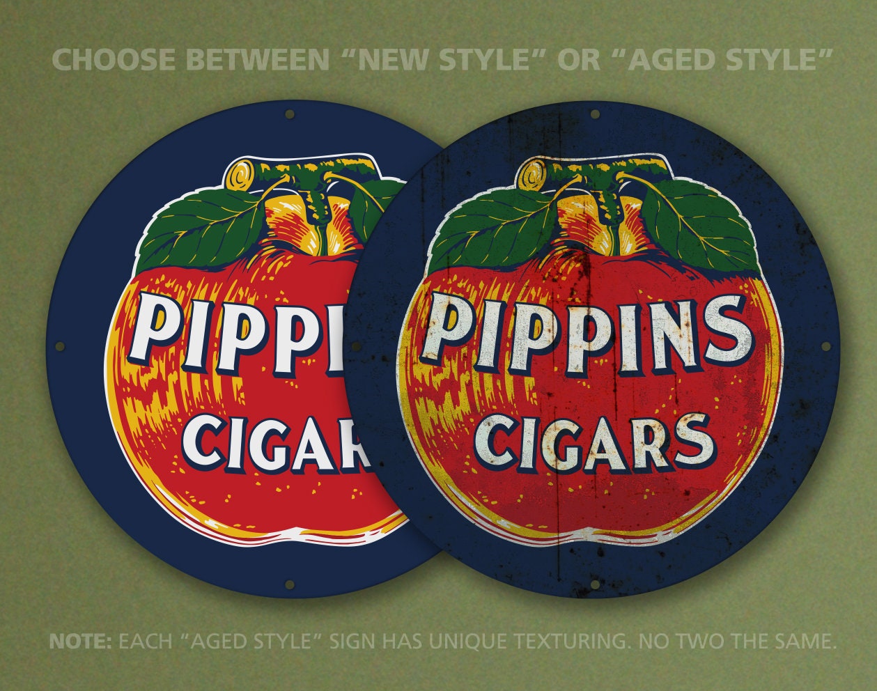 Pippins Cigars Apple Petroliana Vintage Reproduction Gas | Etsy