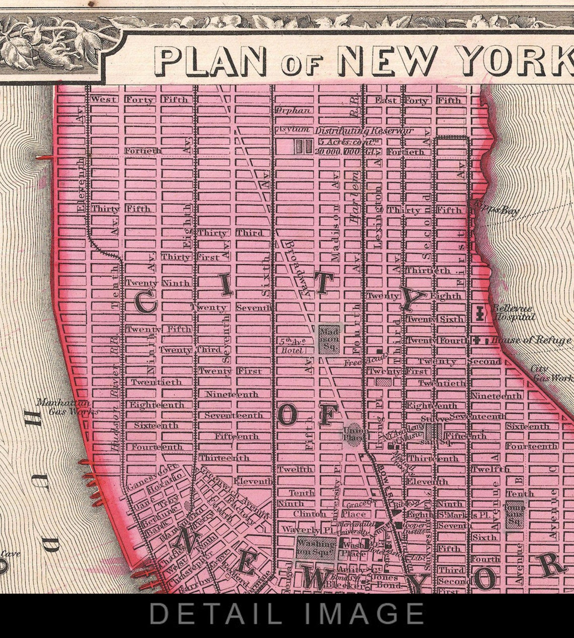 1860 Mitchell Map of New York City New York 1st Edition | Etsy