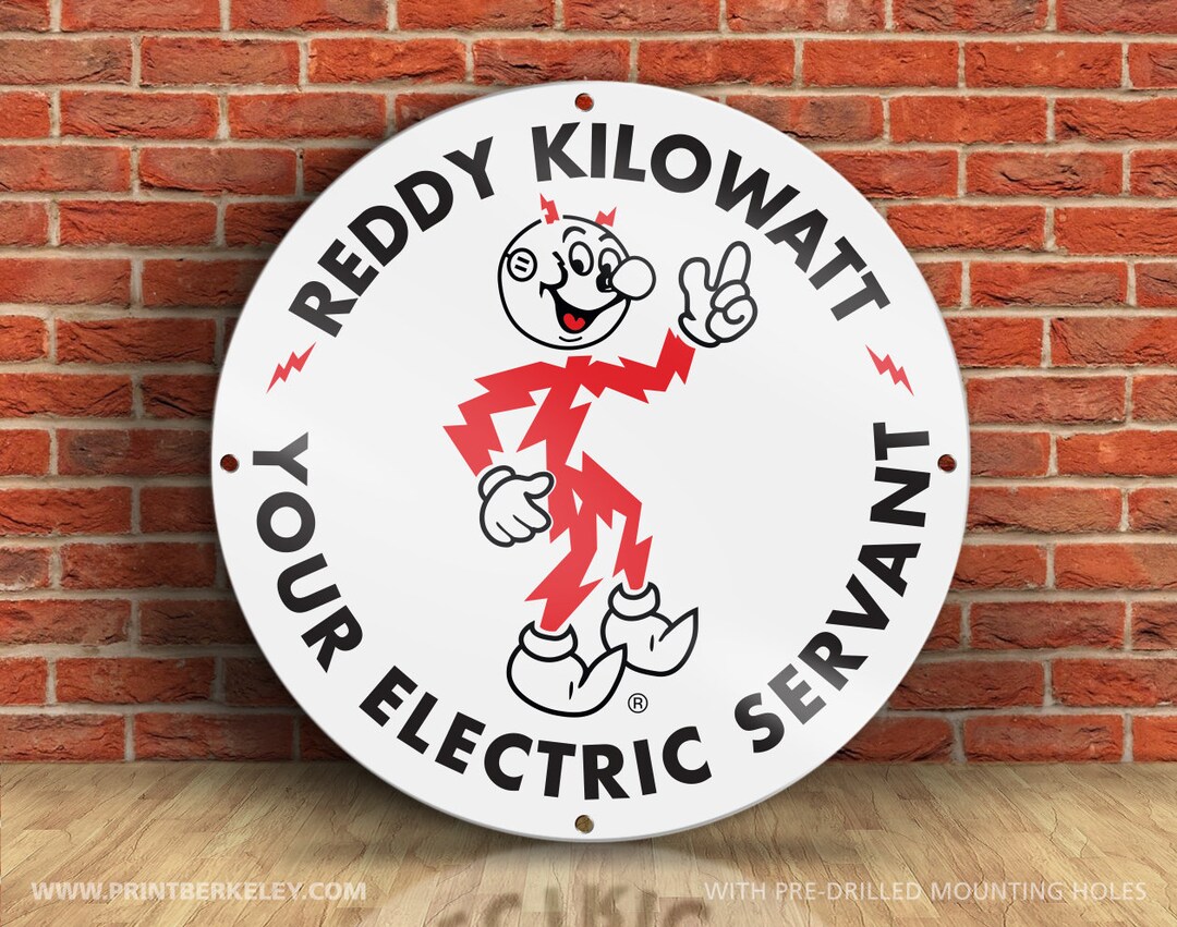 Reddy Kilowatt Sign – Vintage Petroliana Reproduction, Gas Station ...