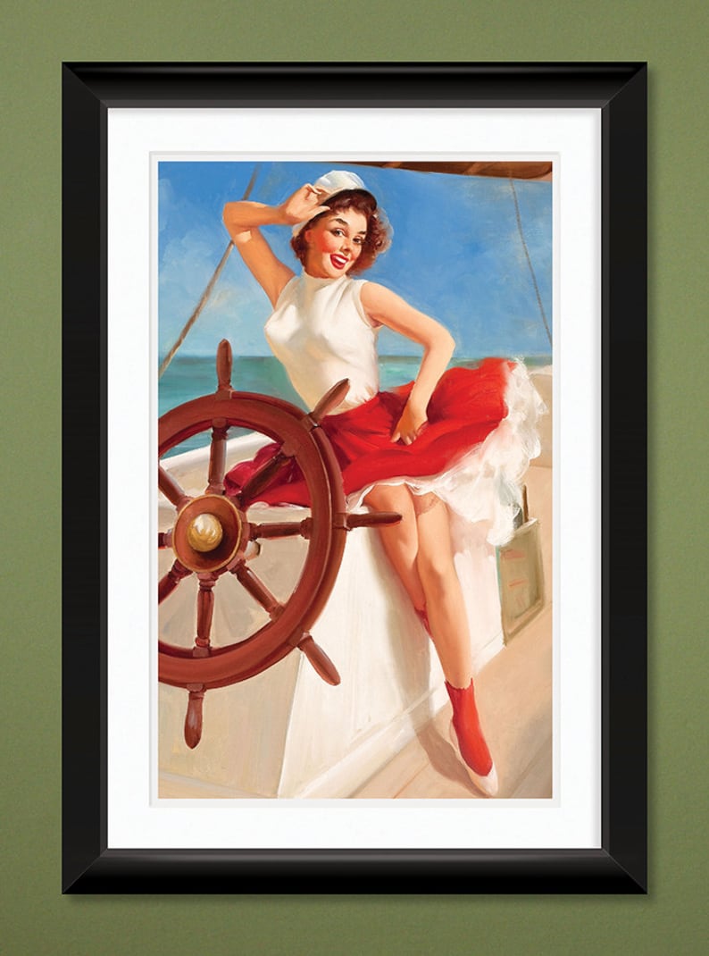 Gil Elvgren Sailor Girl 12x18 Heavyweight Art Print Etsy