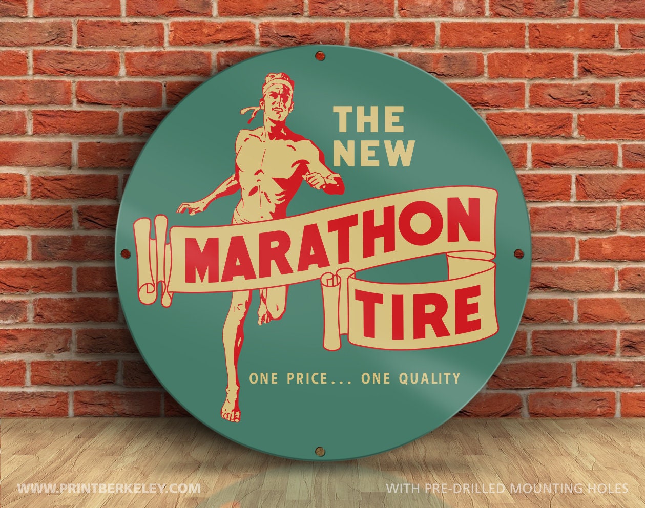 Marathon Tire – Petroliana Vintage Reproduction Gas Station Sign (23.5 ...
