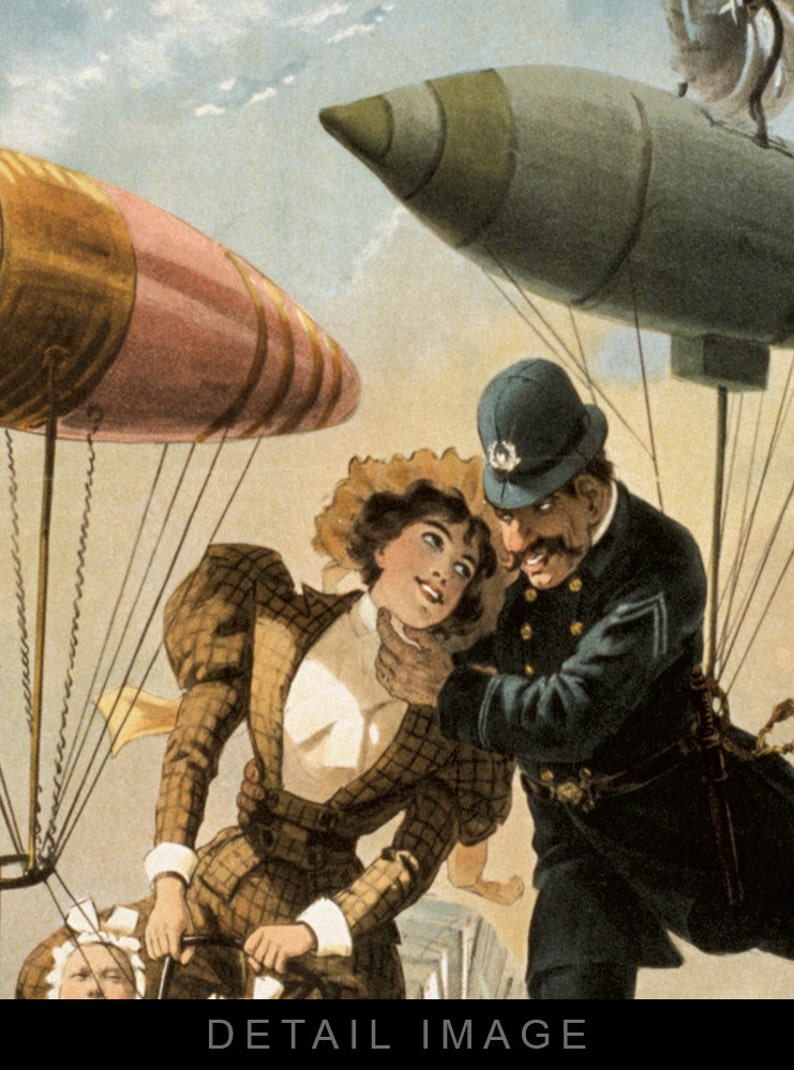 Theater Poster the Air Ship A Musical Farce Comedy 1898 - Etsy