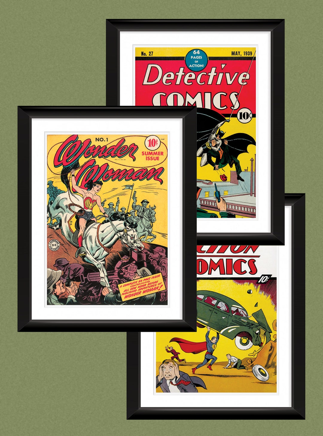 First Appearances Trio Classic Comic Book Covers 3pc Small Format ...