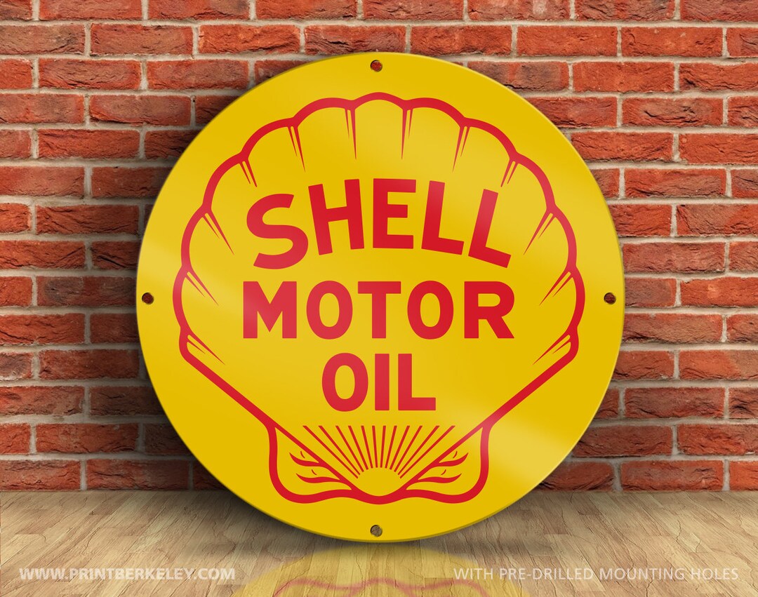 Shell Motor Oil – Petroliana Vintage Reproduction Gas Station Sign (23. ...