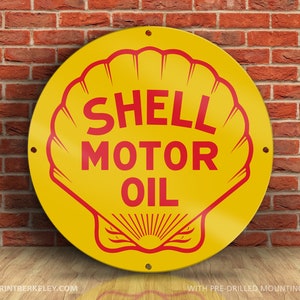 Shell Motor Oil – Petroliana Vintage Reproduction Gas Station Sign (23. ...