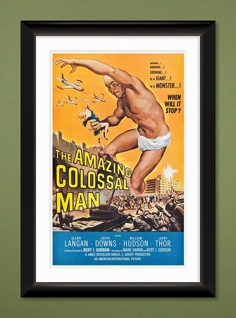 Vintage Movie Poster – the Amazing Colossal Man 1957 (12x18 Heavyweight ...
