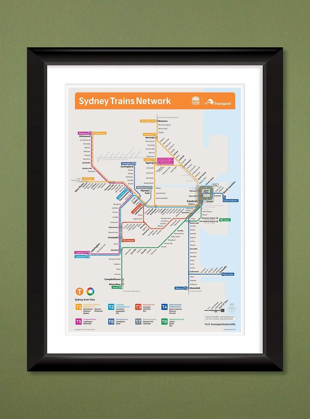 Sydney Train Network (12x16 Heavyweight Art Print) - Etsy