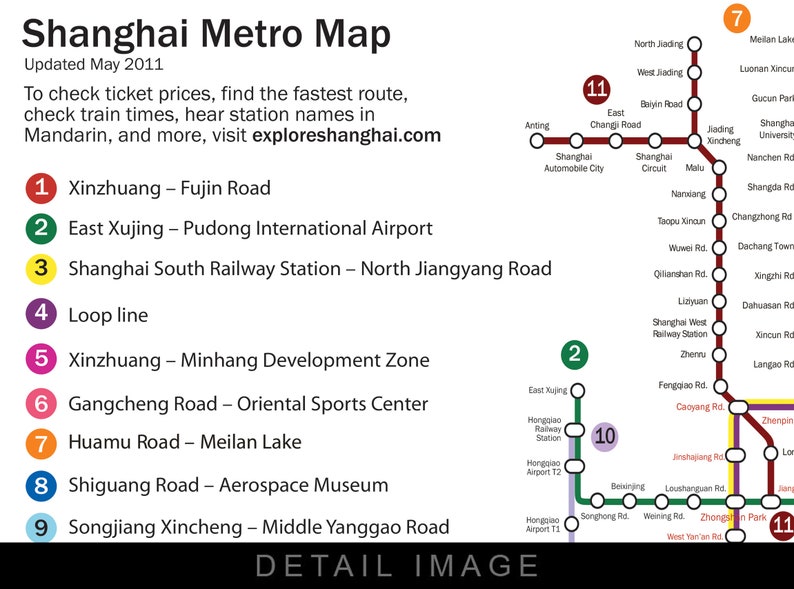 Shanghai Metro [subway] Map (16x12 Heavyweight Art Print) - Etsy