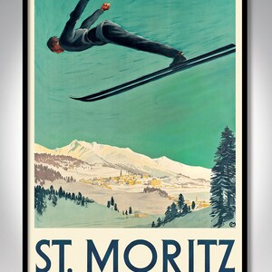 St. Moritz – Engadin C1930s 20x30 & 24x36 Poster Paper Print W/ Free ...