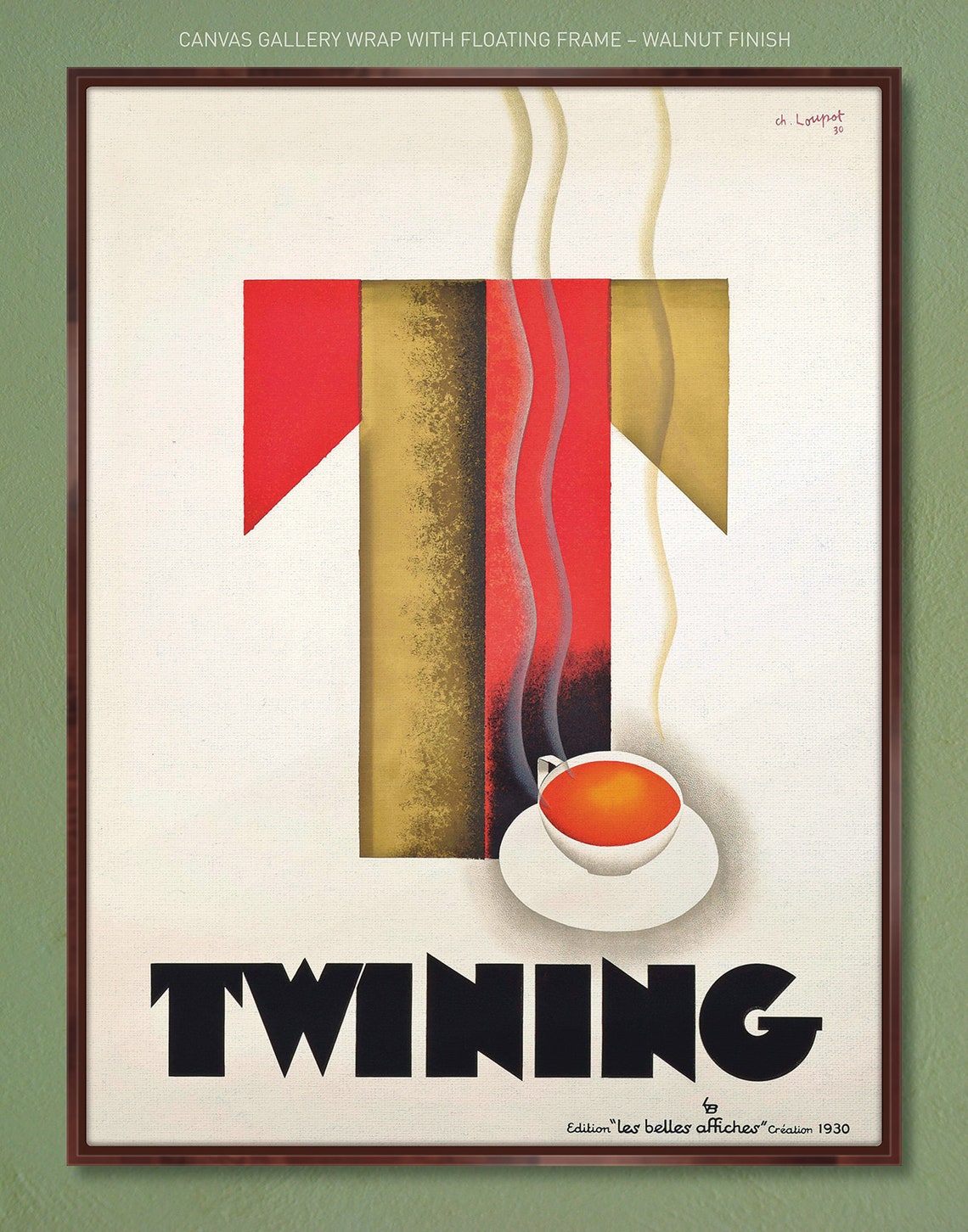 Twining Tea 1930 Charles Loupot 30x40 Gallery-quality Canvas | Etsy