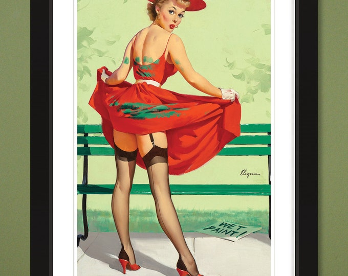 Gil Elvgren 1956 Ive Been Spotted Lasting Impression 12x18 Heavyweight