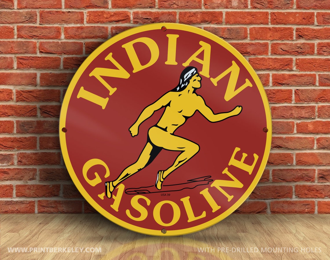 Indian Gasoline 1939 Petroliana Vintage Reproduction Gas - Etsy