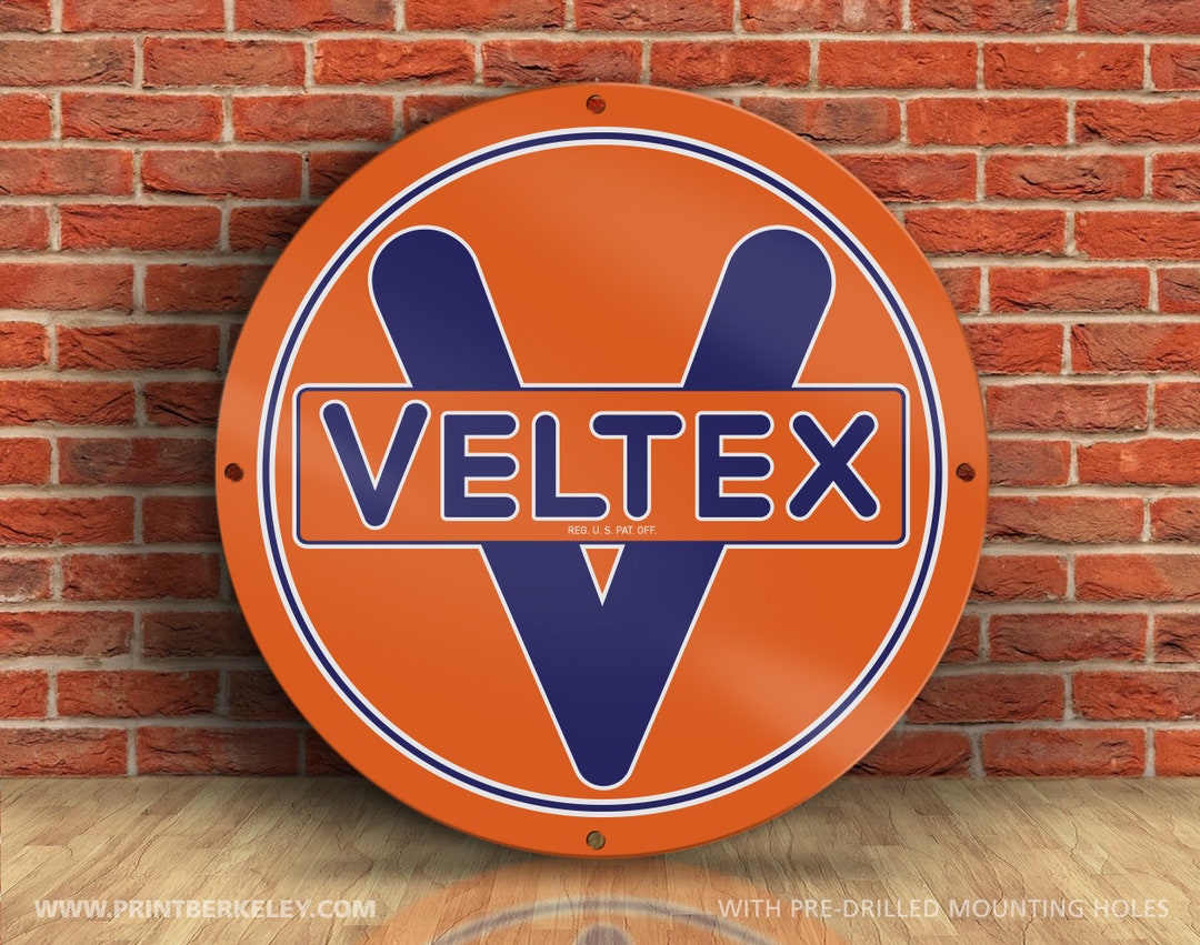 Veltex – Petroliana Vintage Reproduction Gas Station Sign (23.5" Round ...