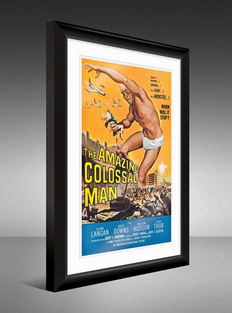 Vintage Movie Poster – the Amazing Colossal Man 1957 (12x18 Heavyweight ...