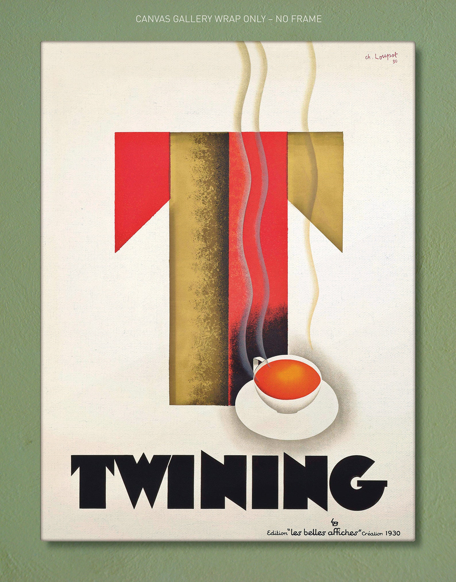Twining Tea 1930 Charles Loupot 30x40 Gallery-quality Canvas | Etsy
