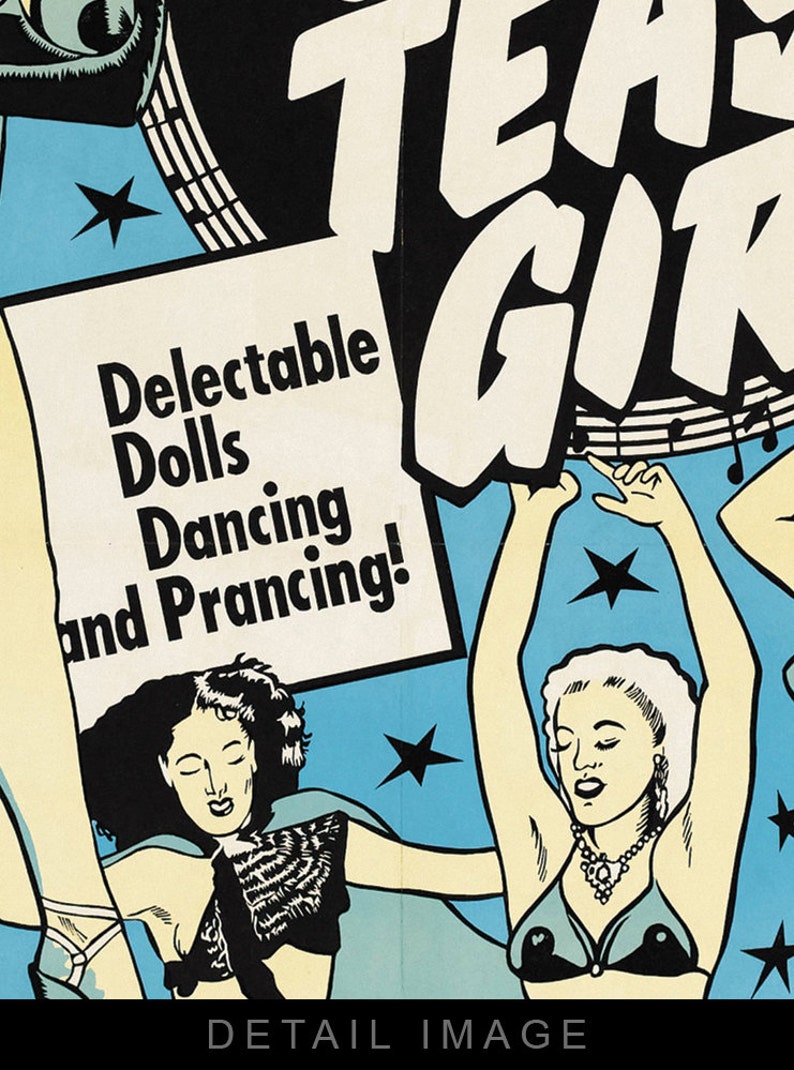Vintage Movie Poster Strip Tease Girl 1952 12x18 Etsy