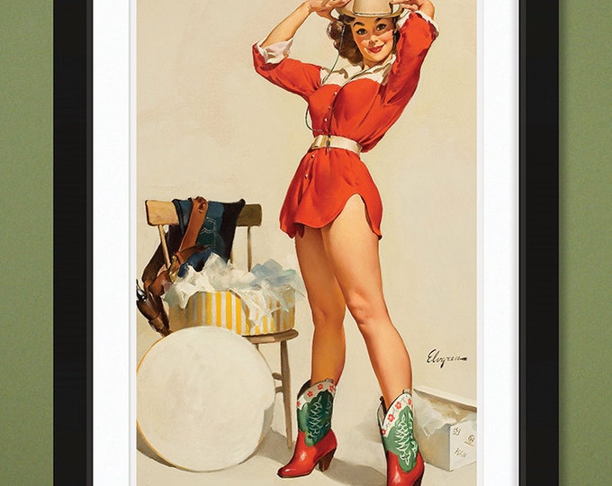 Gil Elvgren Something New 1957 12x18 Heavyweight Art Print Etsy