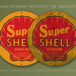 Super Shell Gasoline – Petroliana Vintage Reproduction Gas Station Sign ...