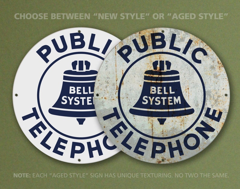 Bell System Public Telephone version 1 Petroliana Vintage | Etsy