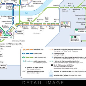 Frankfurt Germany – RMV Network Frankfurt Am Main Map (16x12 ...