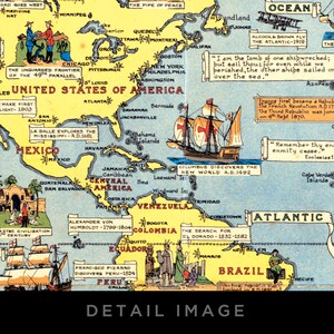 United Nations Map of the World 1947 40x30 Gallery-quality Canvas Wrap ...