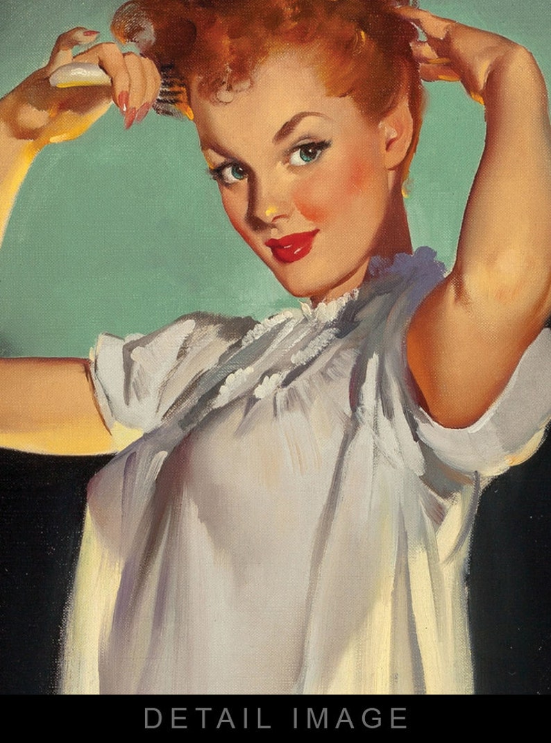 Gil Elvgren Rest Assured 1952 12x18 Heavyweight Art Print Etsy
