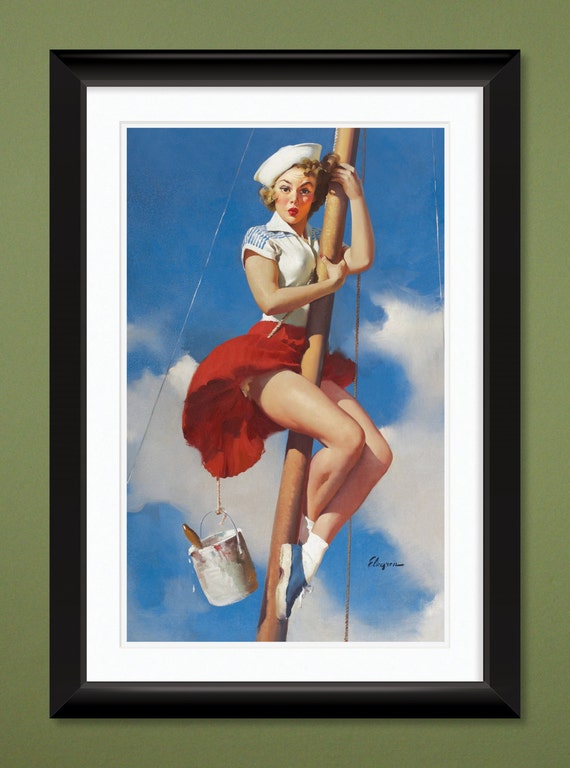 Gil Elvgren Sitting Pretty Sailor Girl 1950s Etsy Hong Kong