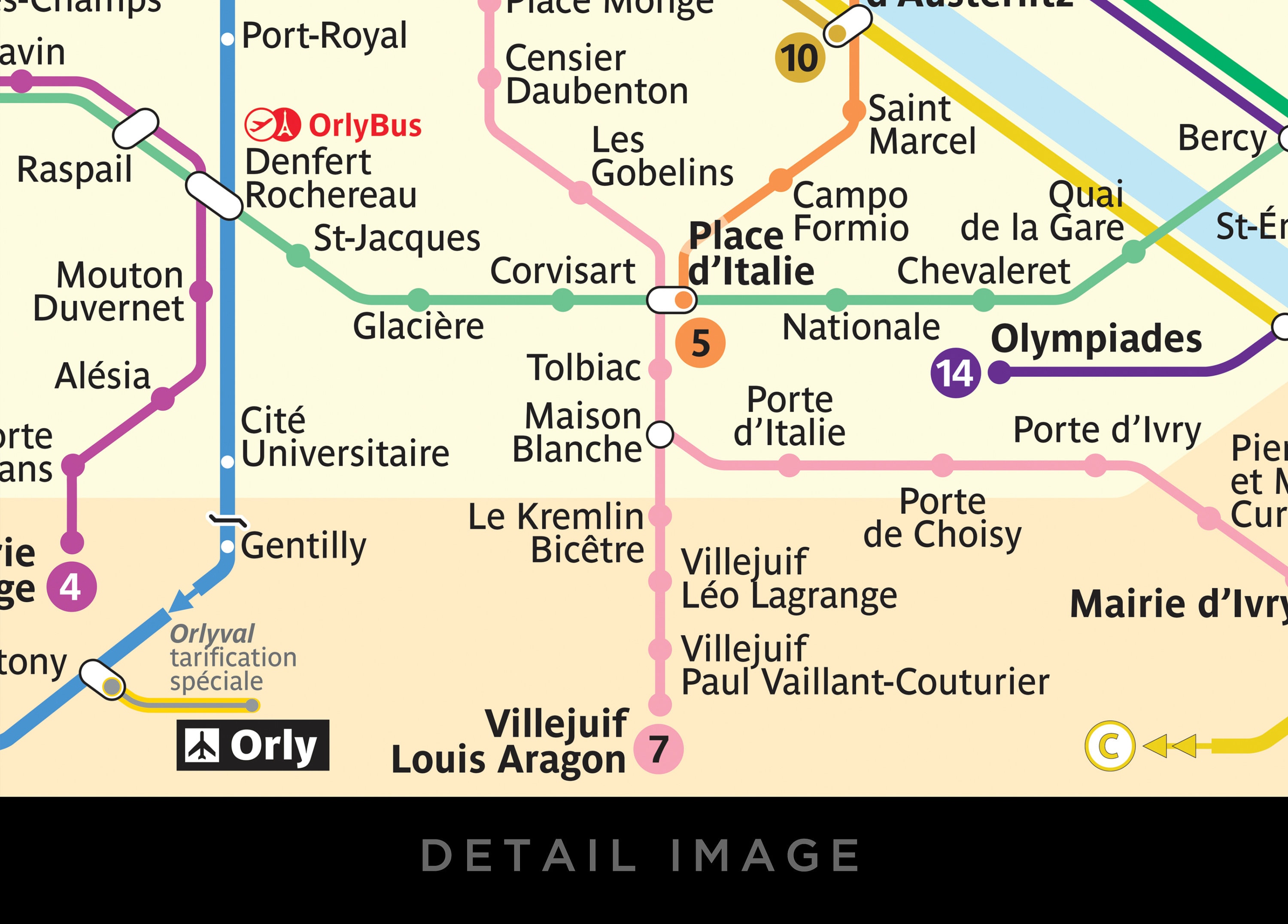 Paris Métro Map 2015 18x12 30x20 & 36x24 Gallery-quality | Etsy