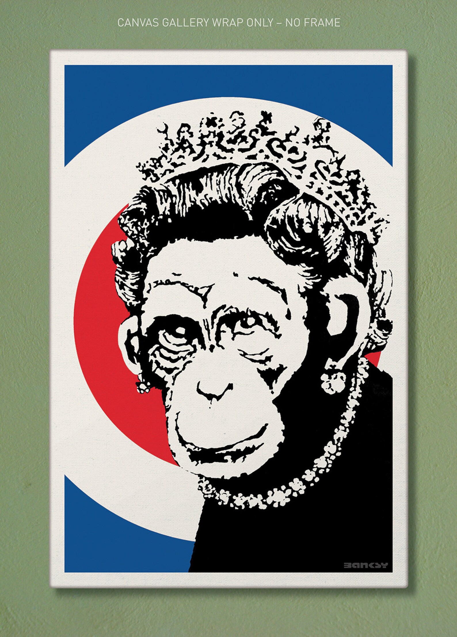 Banksy Monkey Queen Gallery-quality Canvas Wrap 12x18 - Etsy