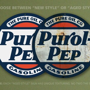 Purol-pep Gasoline – the Pure Oil Co. – Petroliana Vintage Reproduction ...