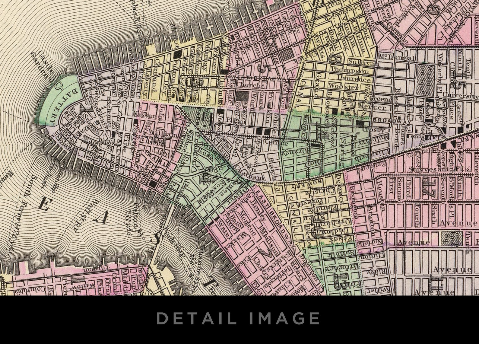 Mitchell’s Map of Manhattan & Brooklyn (1890) 30x20 36x24 Gallery ...