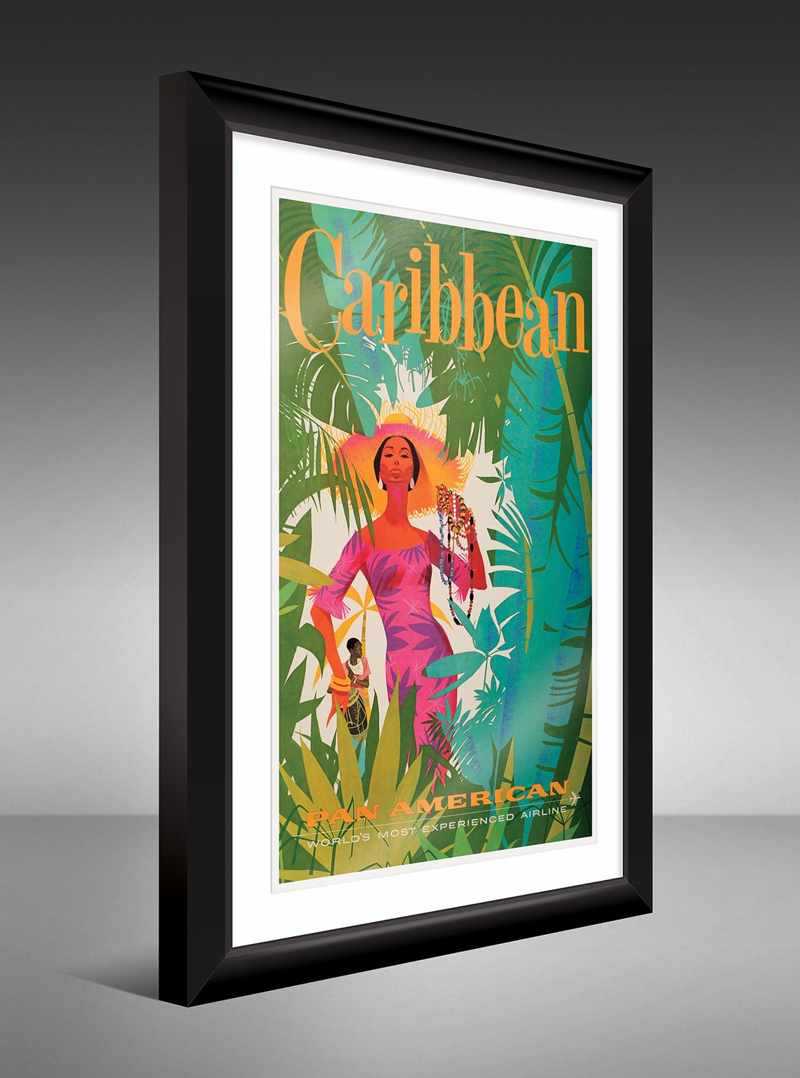 Travel Poster – Pan Am – Caribbean C1960s (12x18 Heavyweight Art Print ...