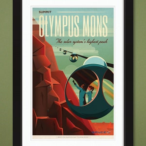 2015 Spacex Vintage Mars Travel Poster Set (three) 12x18 Heavyweight ...