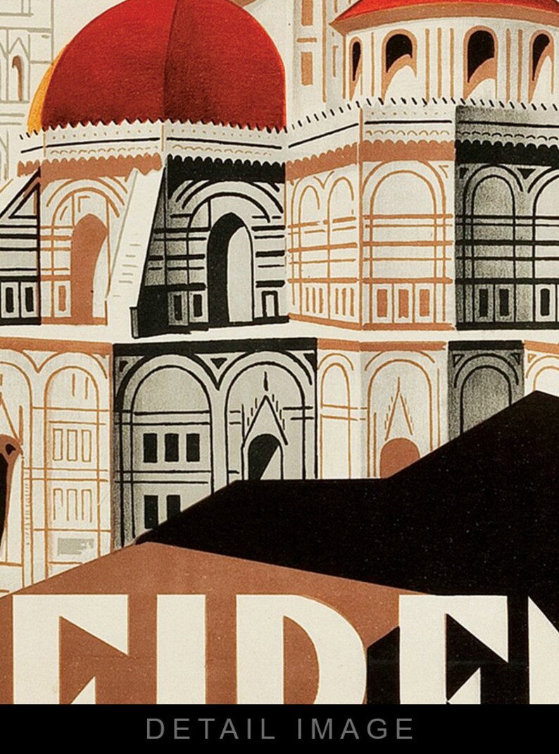 Vintage Travel Poster – firenze (florence) Italy 1930s (12x18 ...