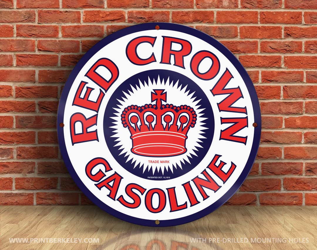 Red Crown Gasoline (version 2) Petroliana Vintage Reproduction Gas ...