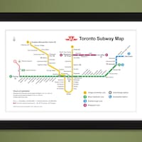 TORONTO / Poster Print / Minimalist Map Illustration Inspired by ...