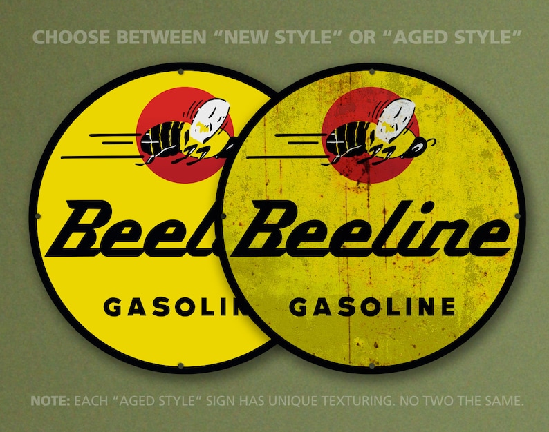 Beeline Gasoline – Petroliana Vintage Reproduction Gas Station Sign (23 ...