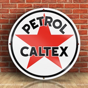 Petrol Caltex – Petroliana Vintage Reproduction Gas Station Sign (23.5 ...