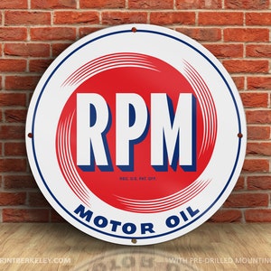 RPM – Motor Oil – Petroliana Vintage Reproduction Gas Station Sign (23. ...