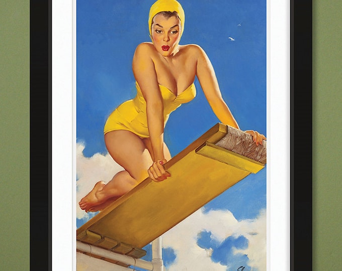Gil Elvgren High And Shy 1950 12x18 Heavyweight Art Print Etsy
