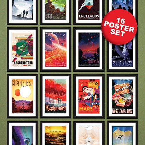 NASA JPL Full 16pc Poster Set visions of the | Etsy