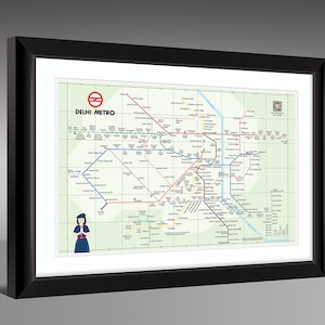 Delhi Metro [subway] Map (18x12 Heavyweight Art Print) - Etsy