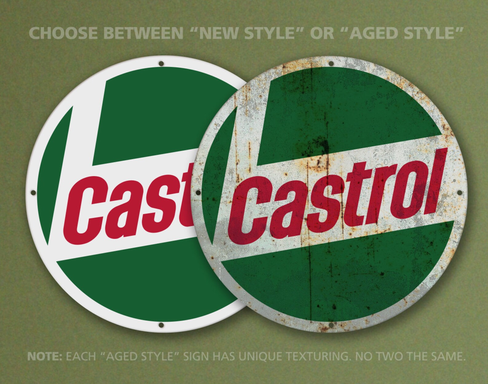 Castrol Petroliana Vintage Reproduction Gas Station Sign | Etsy