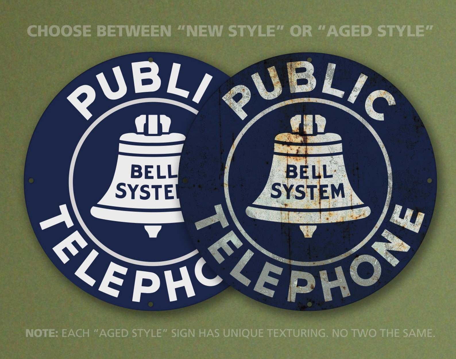 Bell System Public Telephone version 2 Petroliana Vintage - Etsy