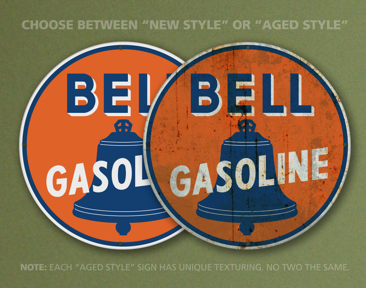 Bell Gasoline – Petroliana Vintage Reproduction Gas Station Sign (23.5 ...