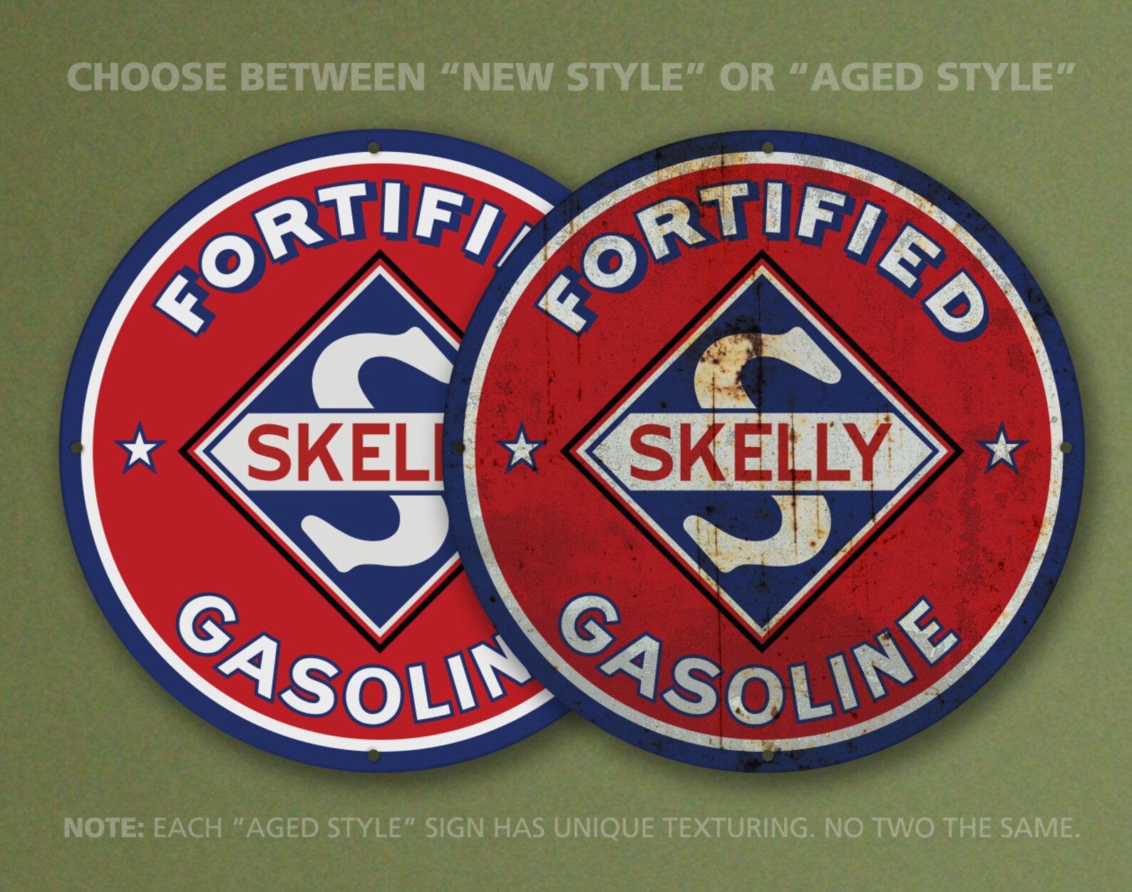 Skelly Fortified Gasoline Petroliana Vintage Reproduction | Etsy