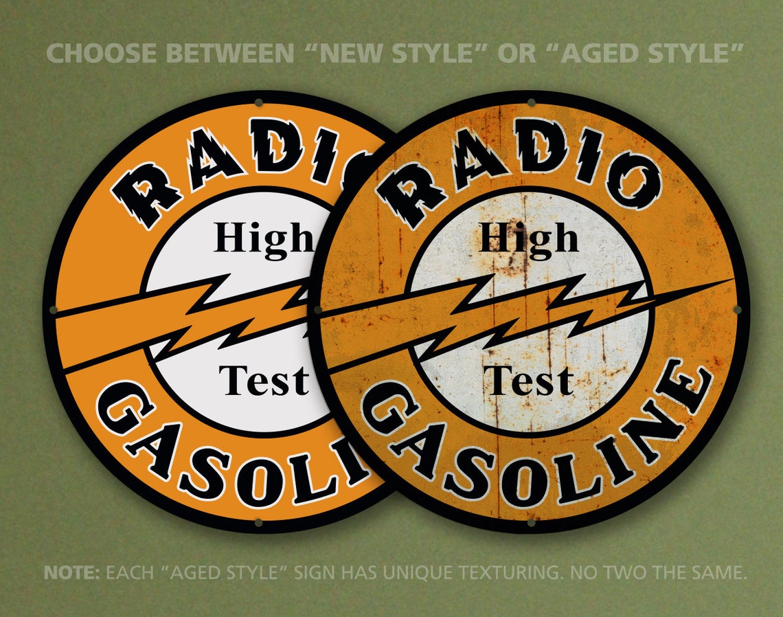 Radio Gasoline – High Test Gasoline – Petroliana Vintage Reproduction ...