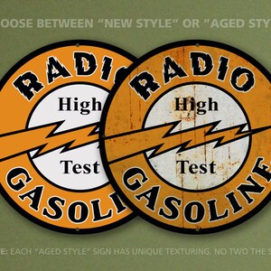 Radio Gasoline – High Test Gasoline – Petroliana Vintage Reproduction ...