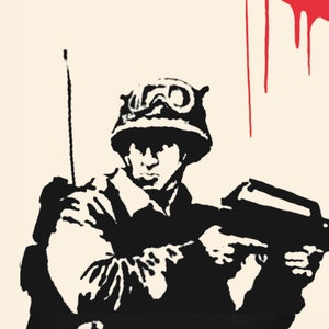 Banksy Peace Sign 12x18 Heavyweight Print - Etsy